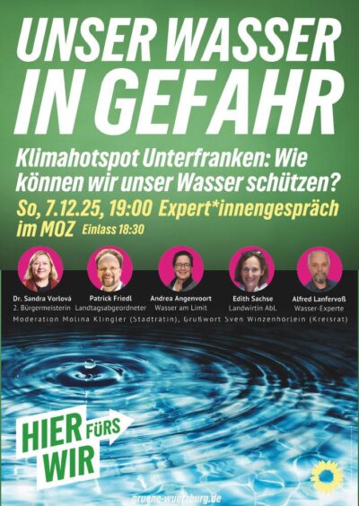 „Unser Wasser in Gefahr“ – Expert*innengespräch im MOZ – BÜNDNIS 90/DIE GRÜNEN